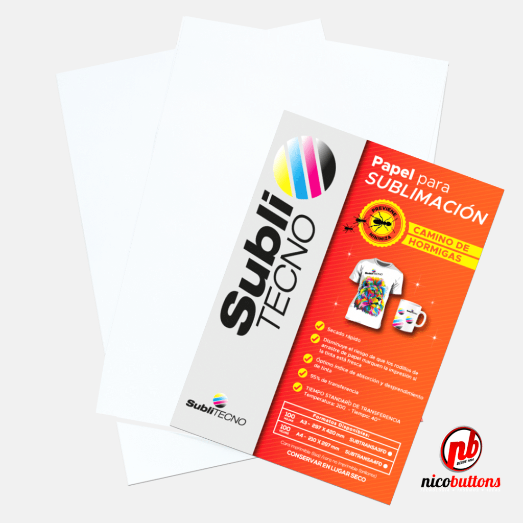 VINILO MANIA SUBLIMABLE TRANSPARENTE ROLLO 60 CM X METRO - Nicobuttons